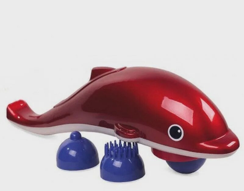 Массажер для ухода за телом Дельфин, красный / Массажер дельфин / Dolphin infrared massager
