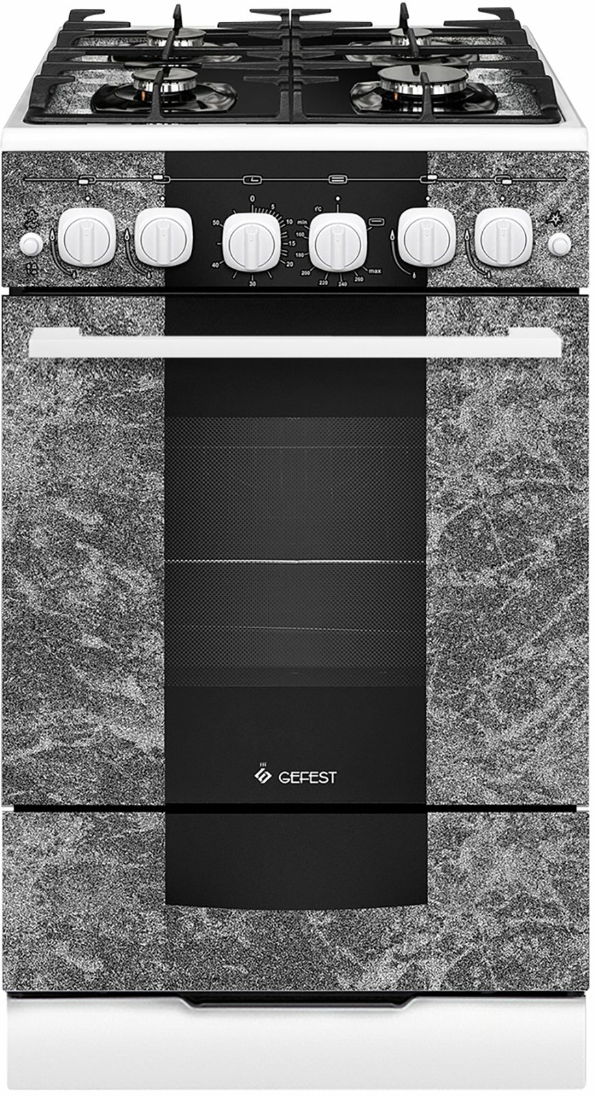 Газовая плита Gefest ПГ 5500-02 0113 58 см, 52 л, 4 конфорки, черный