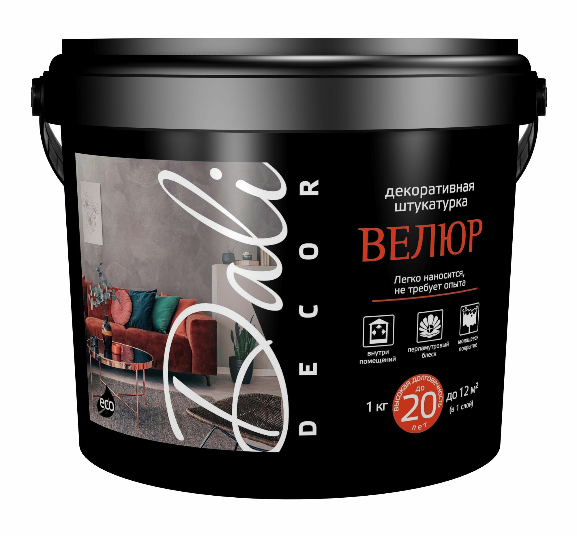DALI-DECOR Штукатурка декоративная Велюр, 1 кг