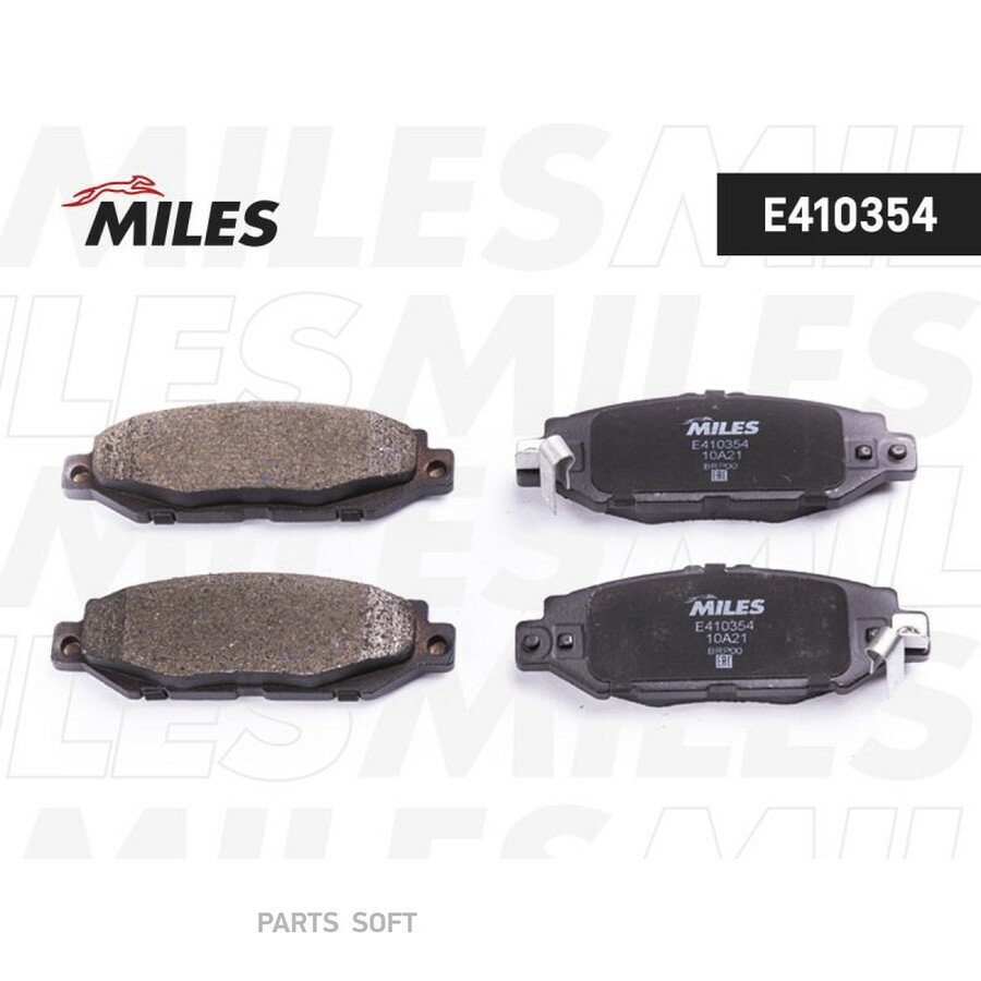 Колодки тормозные Lexus GS 300 93-97; Toyota Supra 3.0 93-98 задние Low-metallic Miles MILES E410354 | цена за 1 шт