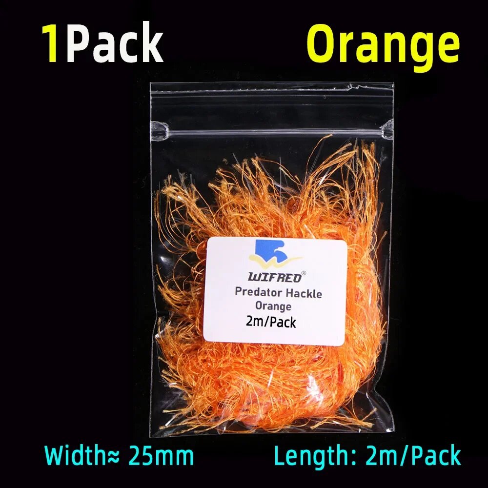 ICERIO Predator Hackle Односторонний Синель 2 м 1Pack Orange