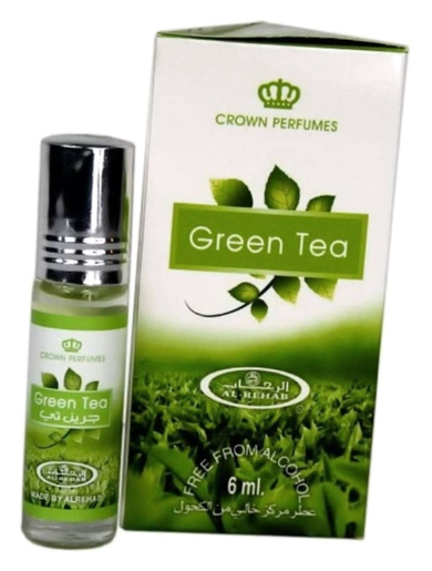 Роллер масляные духи 6 мл для мужчин и женщин Аль Рехаб Грин Ти / Green Tea