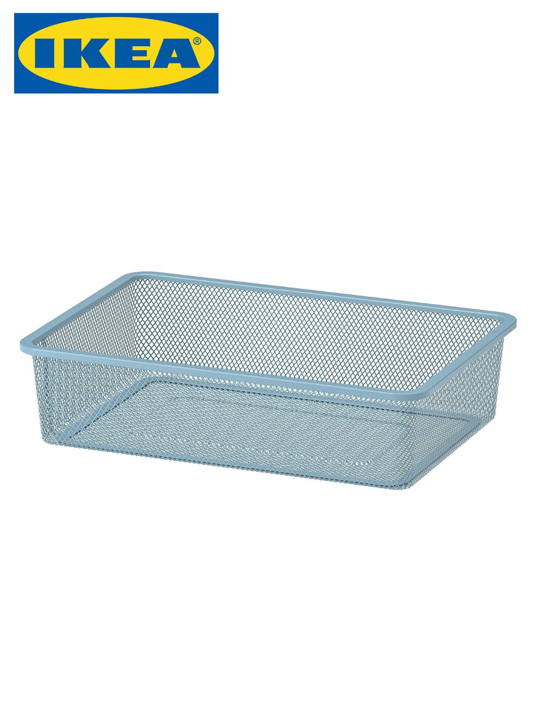 IKEA Контейнер для хранения вещей длина 30 см, ширина 10 см, высота 42 см, 1 шт, переработанные материалы, серый