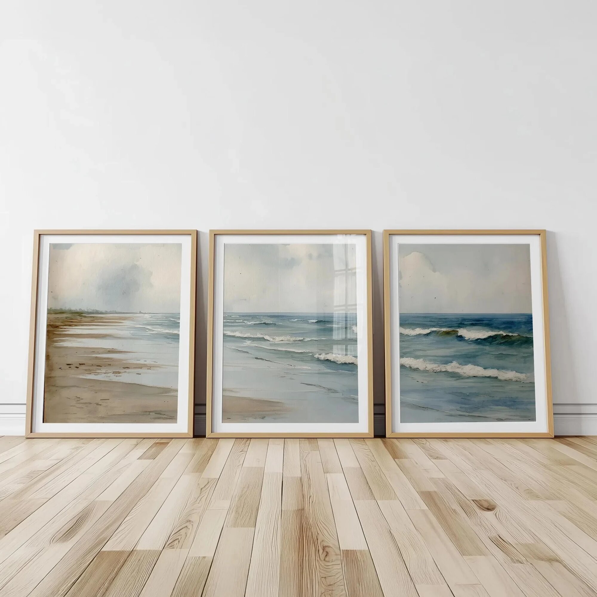 Набор картин бохо-минимализм пляж 20x30cm Unframe