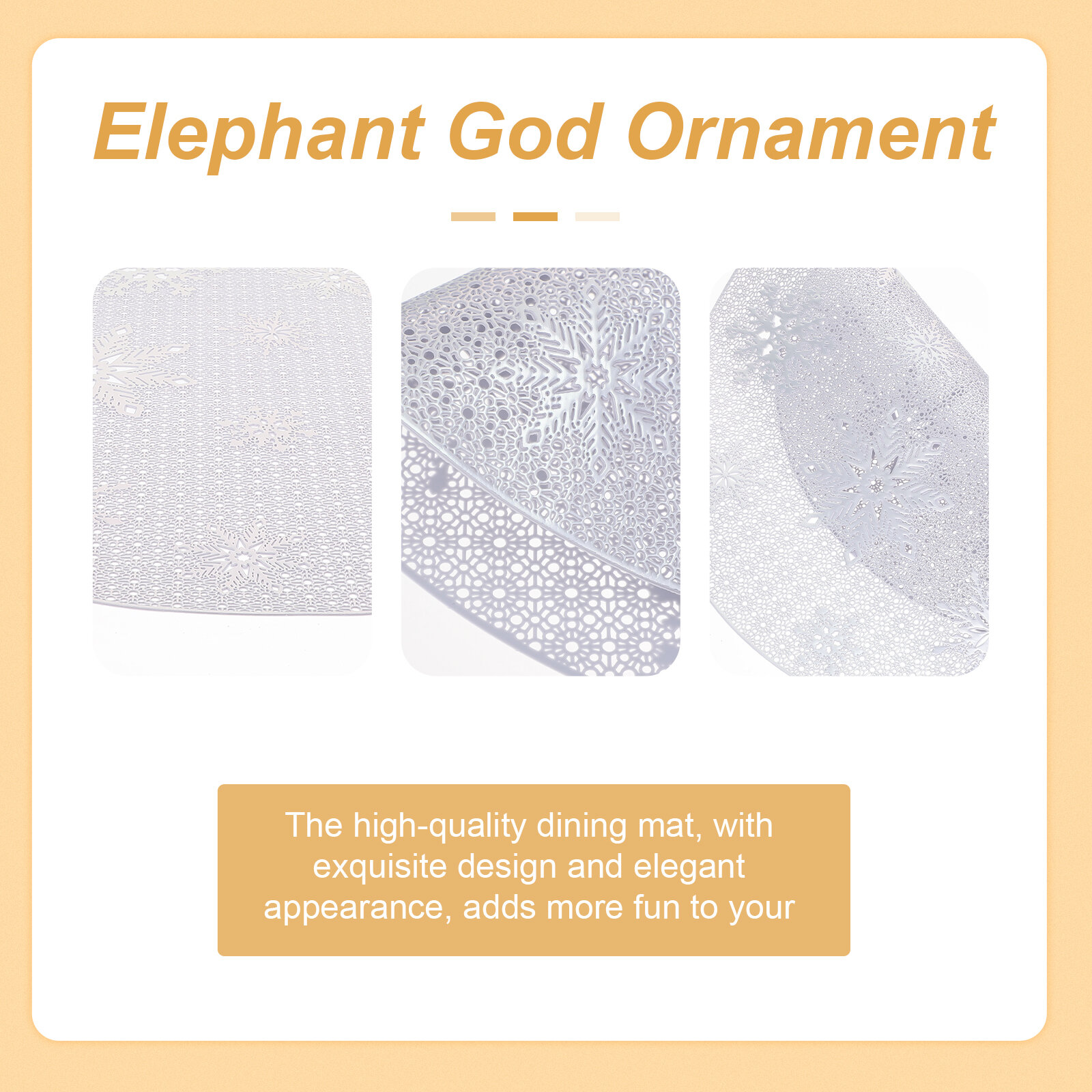 Набор Из 6 Штук Антипригарные Подставки Для Тарелок Размером 38X38X0.2Cm Серебристый
