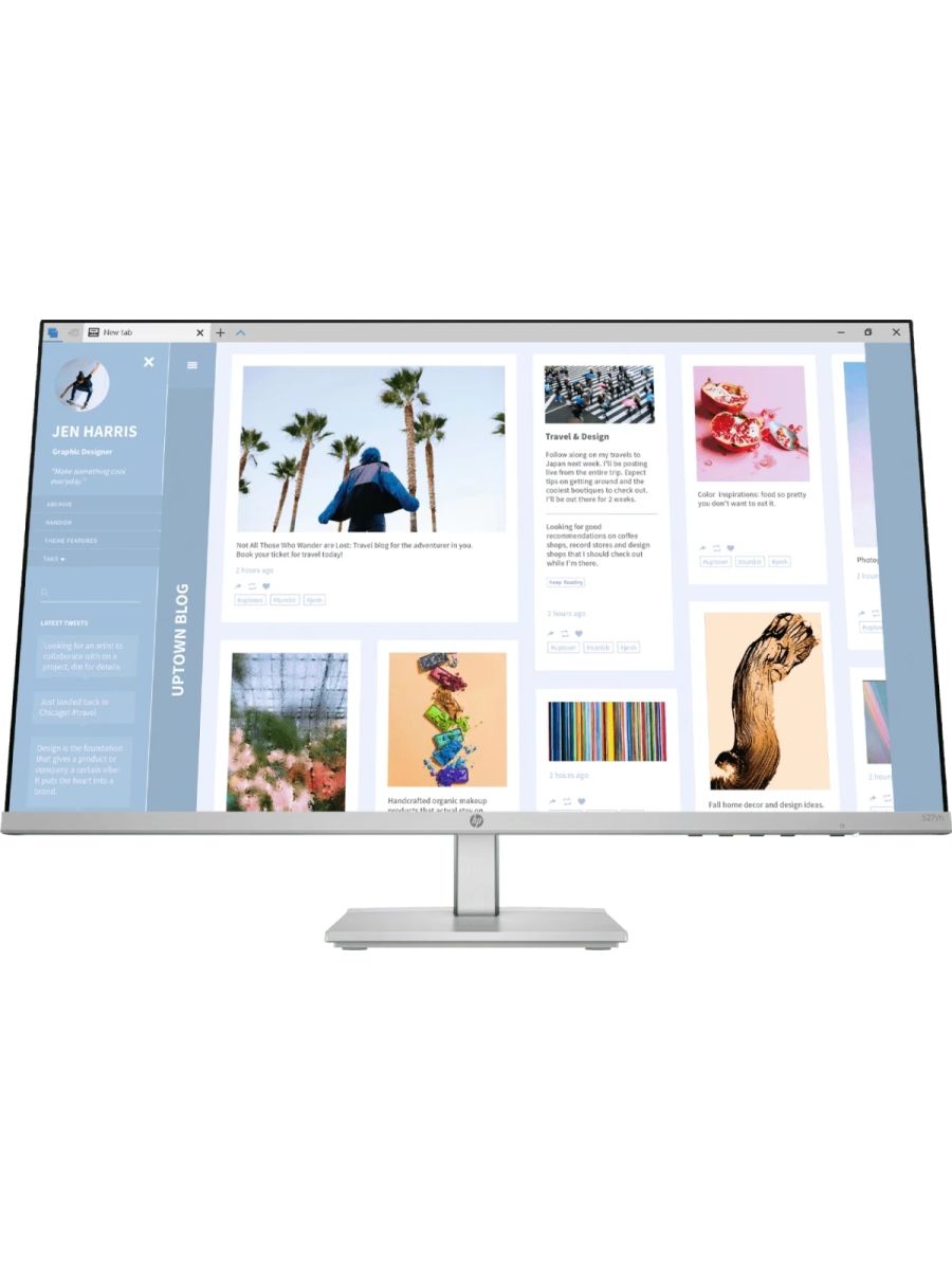HP 27.00" Монитор 527sh (94C50AS), IPS, 1920x1080, 100.00 Гц, серебристый