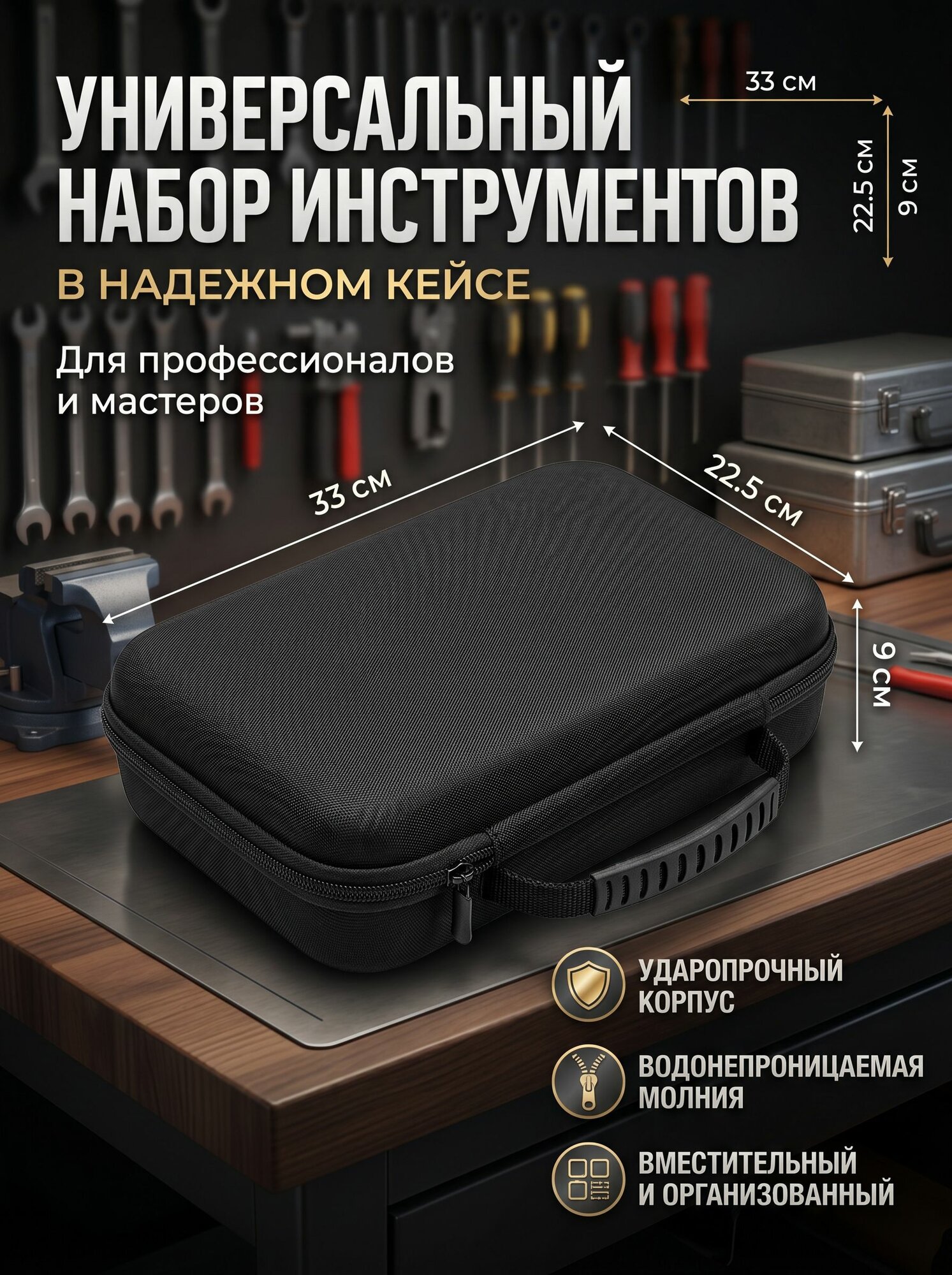Аксессуар для инструментального ящика 33 х 22.5 х 9 см, 1 секц, 2 отд.