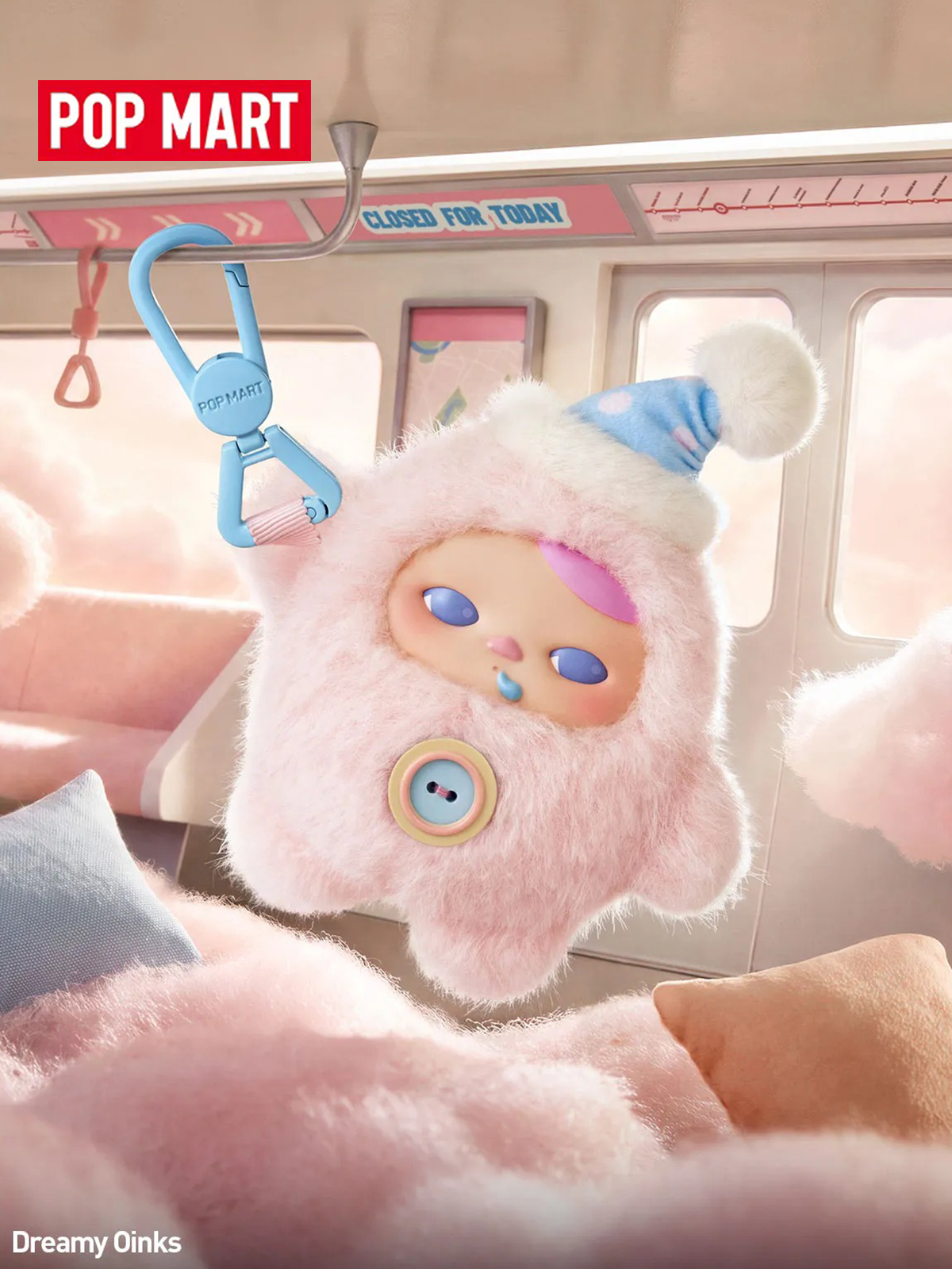 Коллекционная фигурка Слепая коробка PUCKY Closed for Today Series Vinyl Plush Pendant-Dreamy Oinks, POP MART
