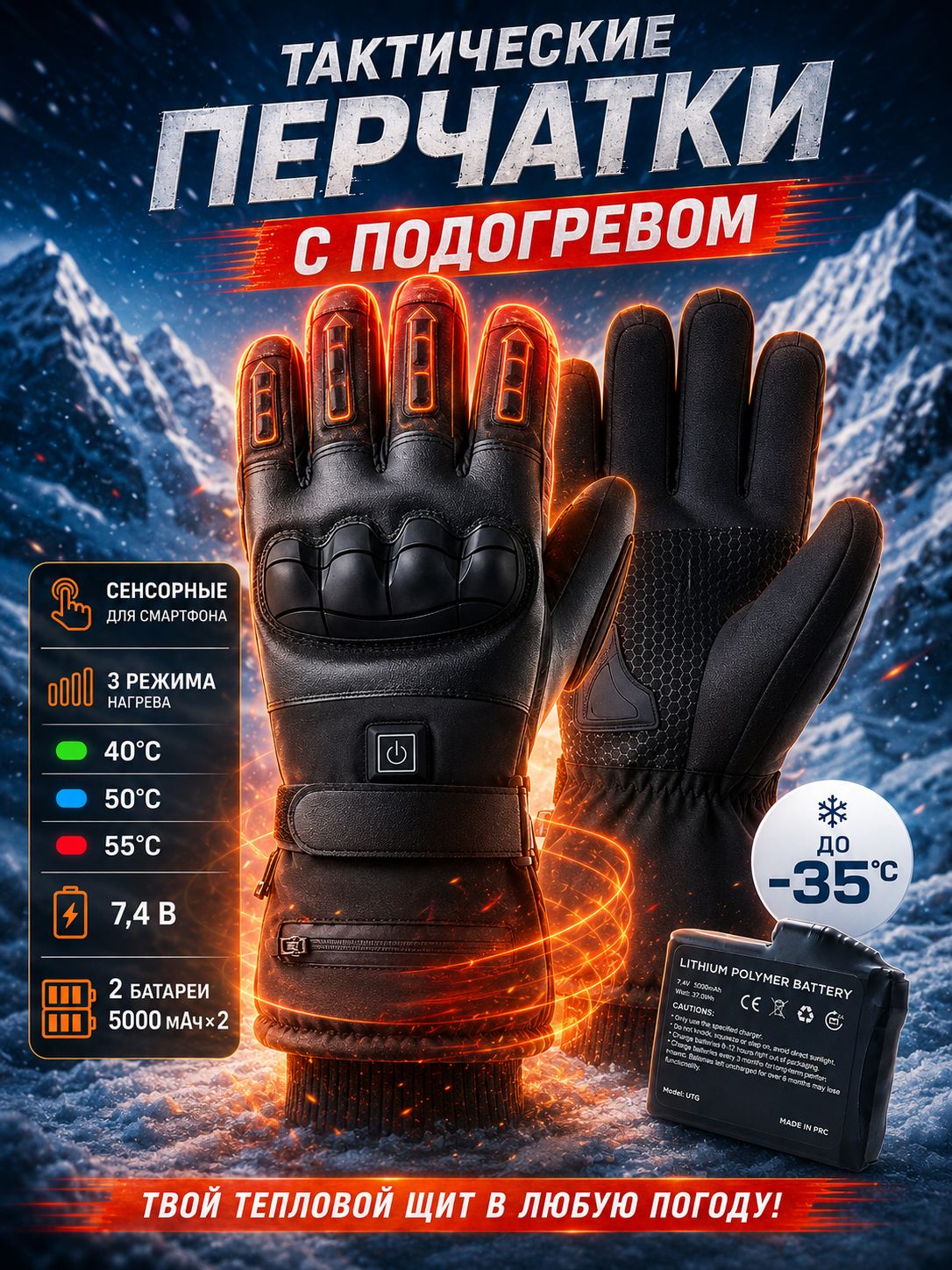 Варежки Mijia для мужчин