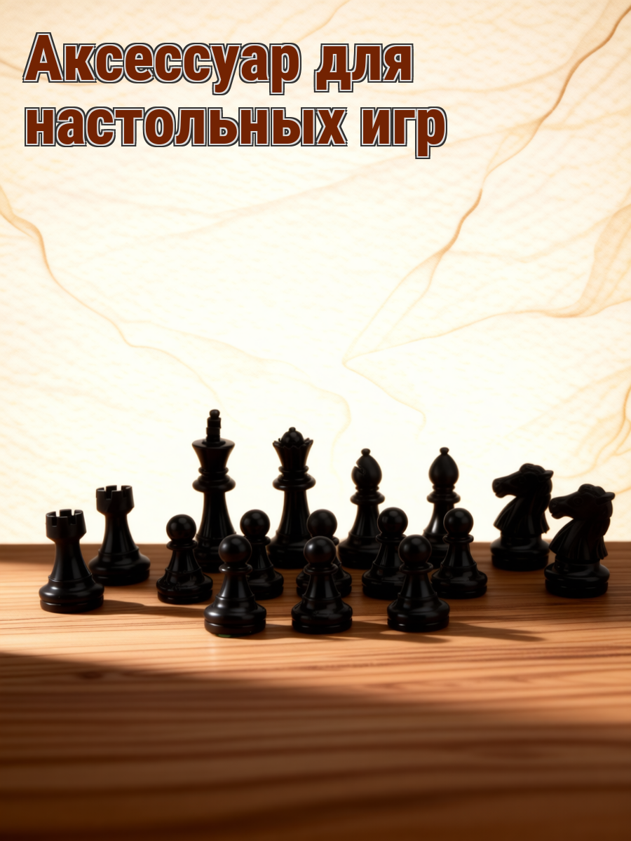 32 Штуки Прочный Магнитный Шахматный Набор Без Доски Размер 6.4X2.4Cm Цвет Black Подарок Для Детей