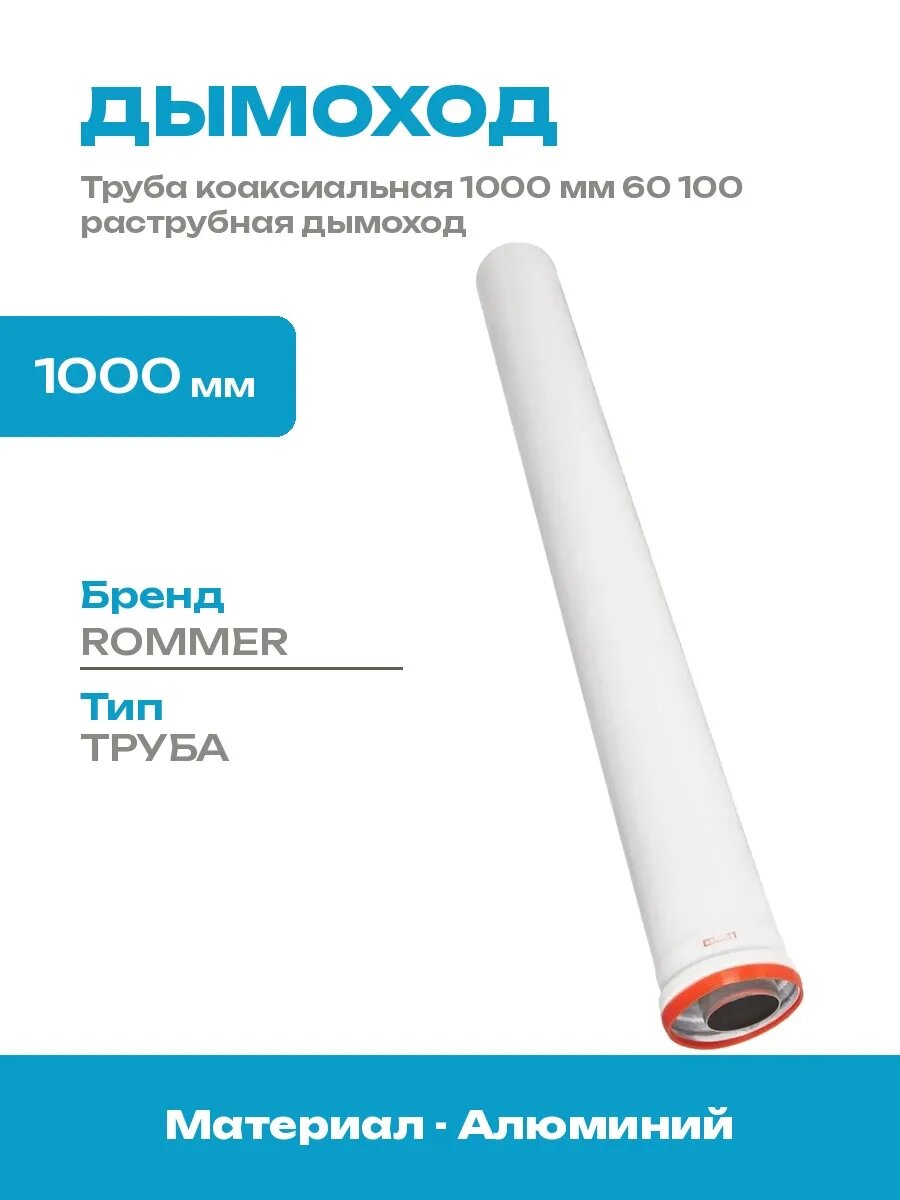 Коаксиальный дымоход 1000 мм труба для системы удаления