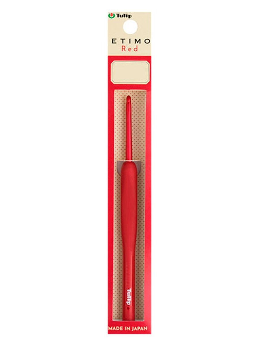 Крючок для вязания Tulip "Etimo Red", длина: 13,5 см, диаметр: 2,2 мм, алюминий, пластик, арт. TED-030e