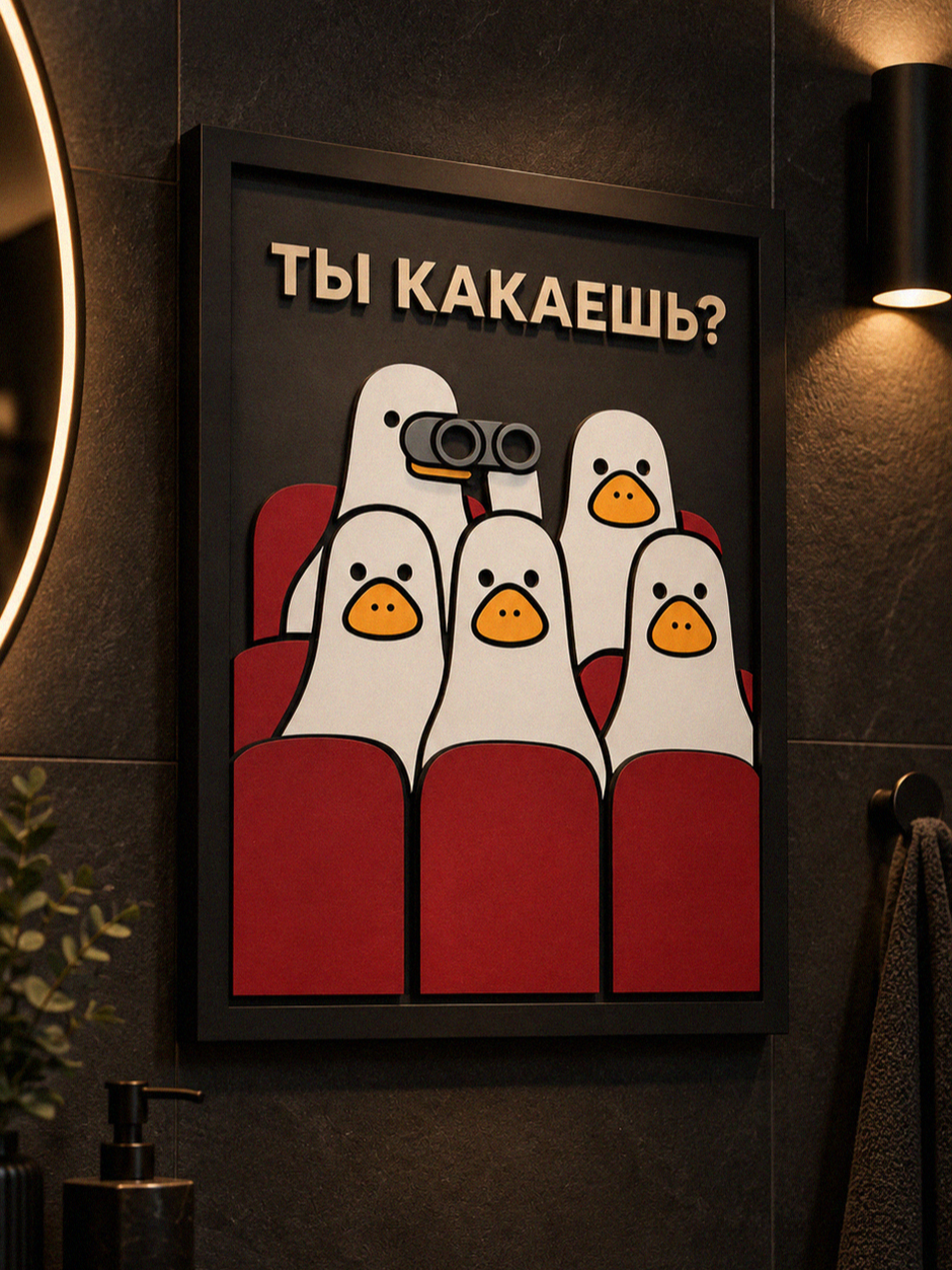 Панно из МДФ «Ты какаешь?», 40×30 см