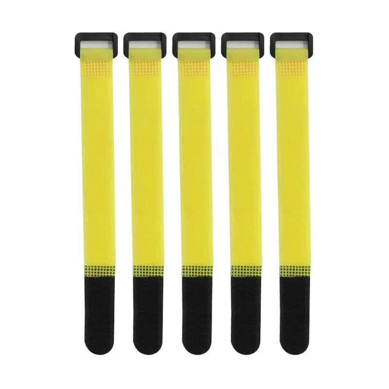 5 шт. регулируемые нейлоновые стяжки для кабелей черные 20 x300mm, Yellow x 5pcs