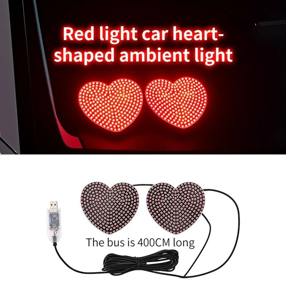 Лампа автомобильная 101 шт. арт. LED панель для автомобиля USB, мигающая подсветка в салон, красный розовый голубой свет, на лобовое стекло, 5В