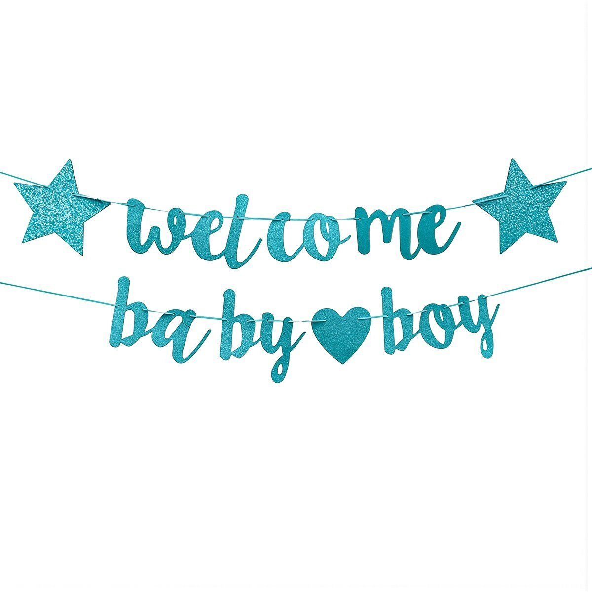 Гирлянда для праздника Baby Welcome Baby Boy голубая блестящая подвеска для оформления детского дня рождения, baby boy