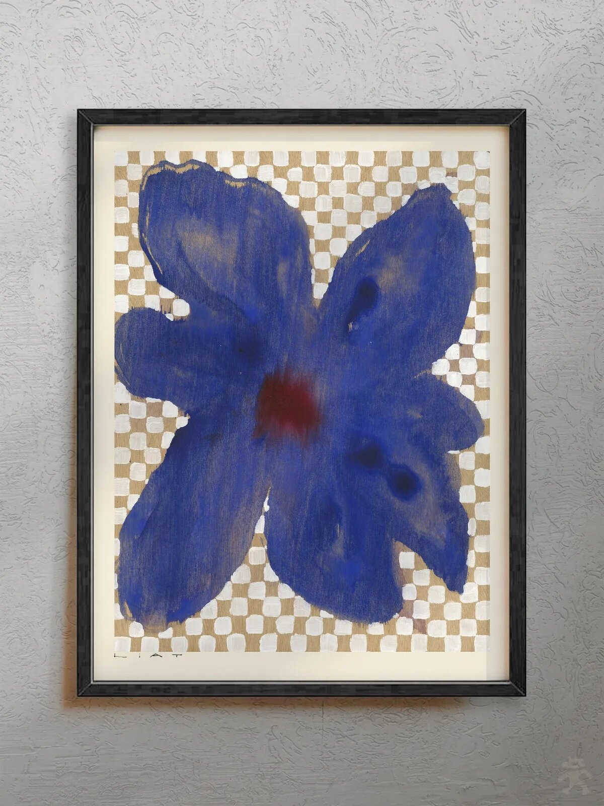 Интерьерный постер "Flowers and Checks II" в стиле pinterest, формата 30x40 см.