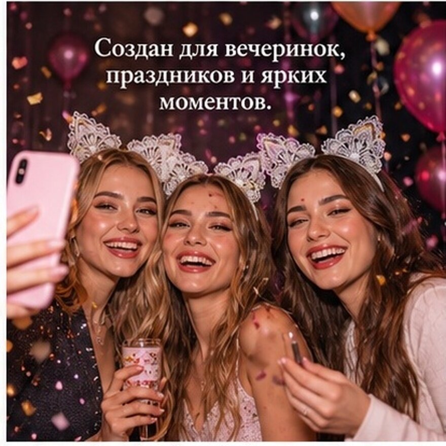 Ленточный Головной Убор С Ушками Кошки Для Праздничного Костюма Размер 17.00X15.00X1.00Cm Белый