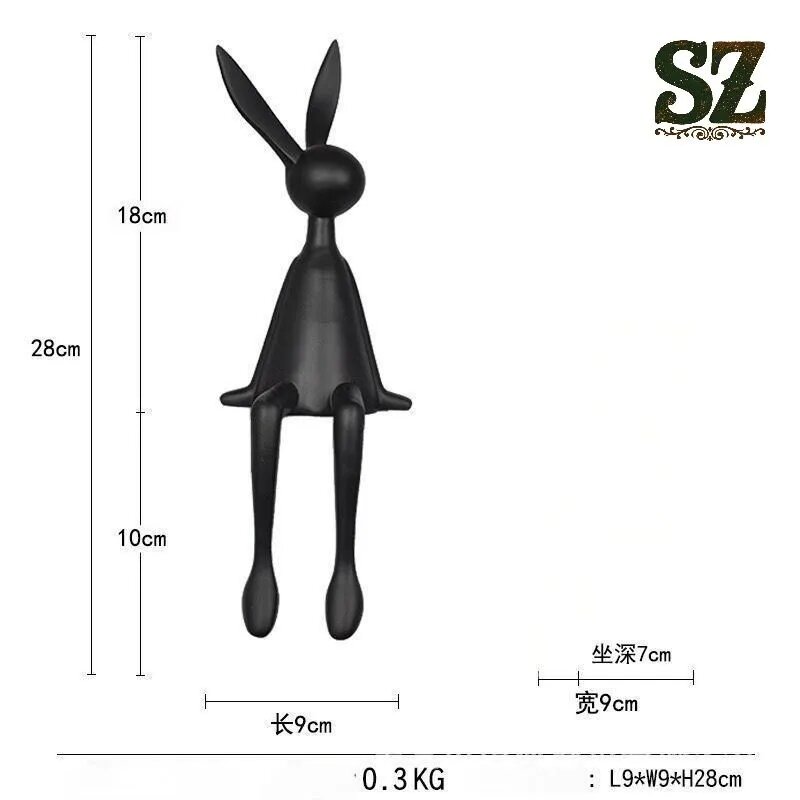 Статуэтка black, высота 28 см, длина 9 см