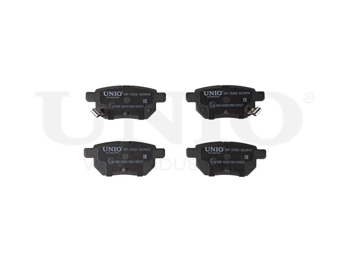 Колодки Тормозные Диск. Задние Toyota Corolla (E120-E180) 00-, Prius (Xw30, Xw50) 08-, Yaris (P90) 05- (UNIO BRP-20300)