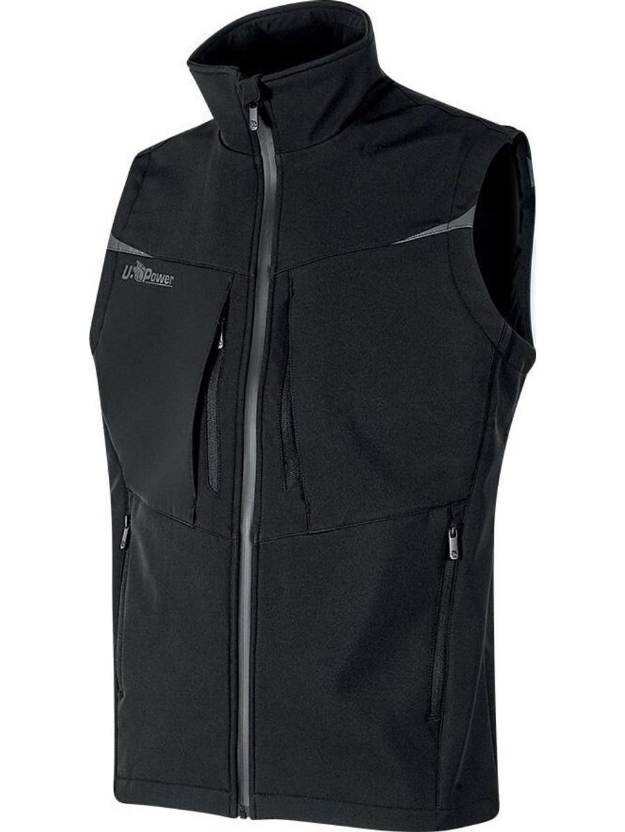 Жилет U-Power Brio Outdoorweste, чёрный, 5XL