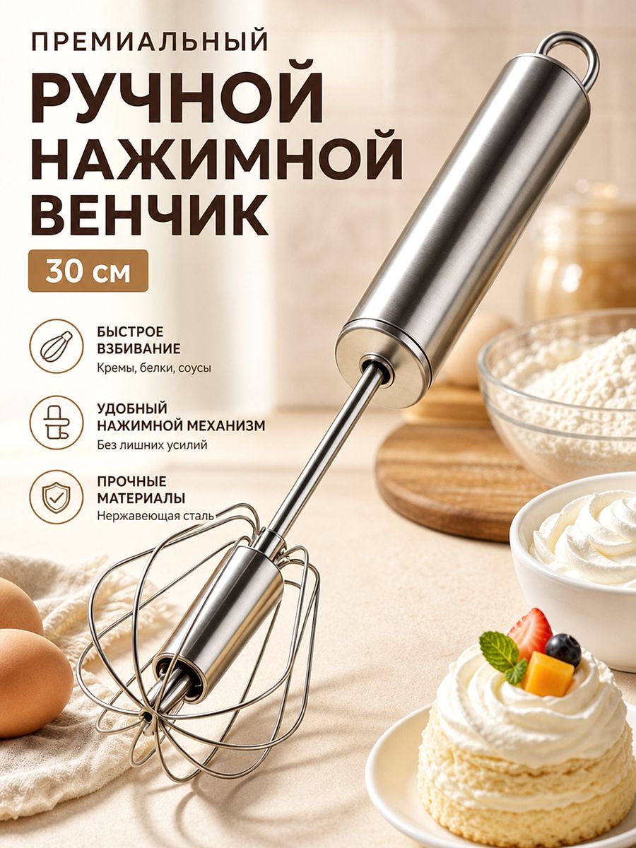 Венчик для чая матча, длина 30 см