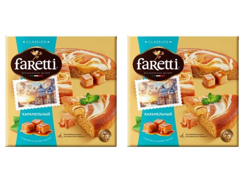 Faretti Classico Пирог Карамельный, 350 г, 2 шт