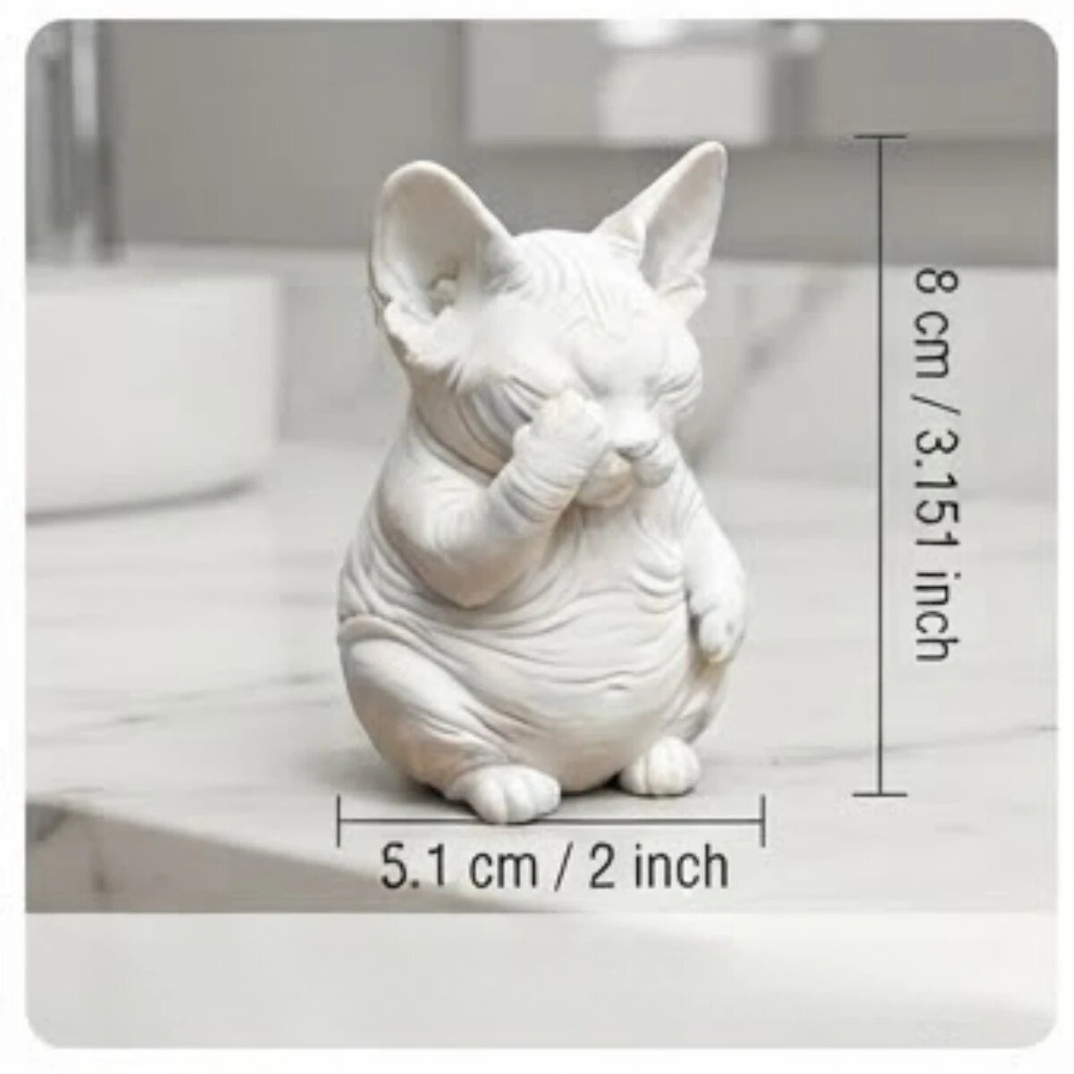 Статуэтка кошки-сфинкса, 8 см, Цвет: 2