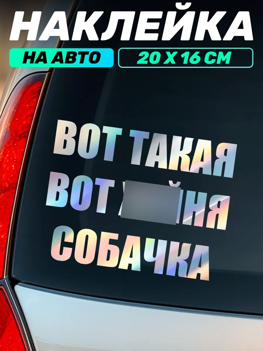 Виниловая наклейка на авто мем вот такая вот фигня собачка