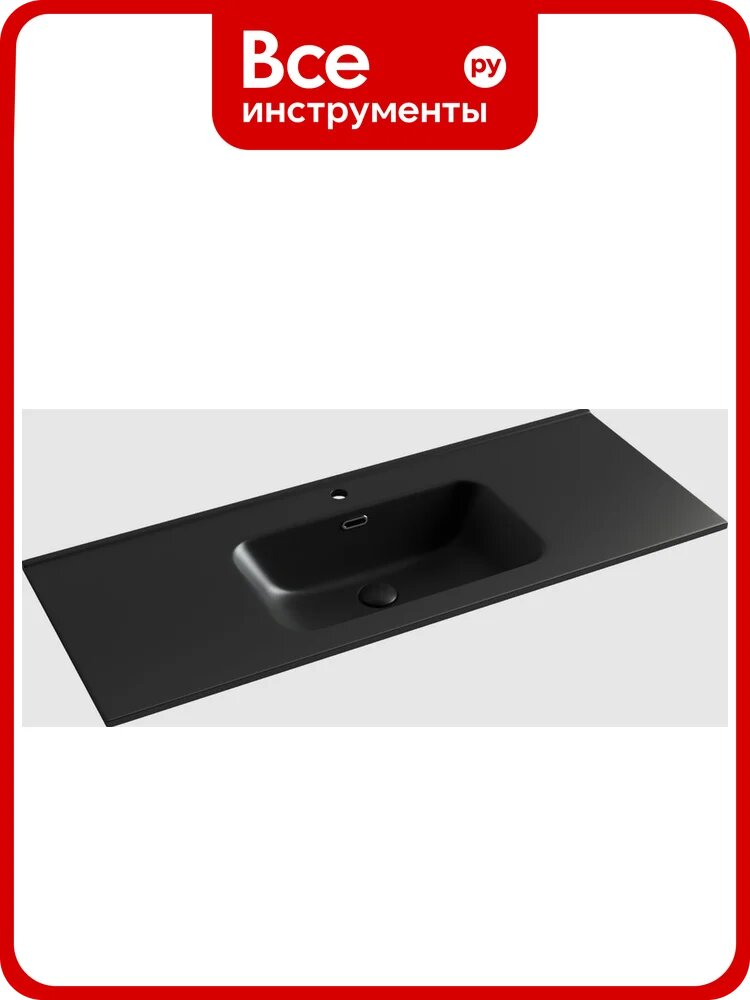 Накладной прямоугольный умывальник Ceramicanova Element черный матовый, 1210x465x180 мм CN7006MB