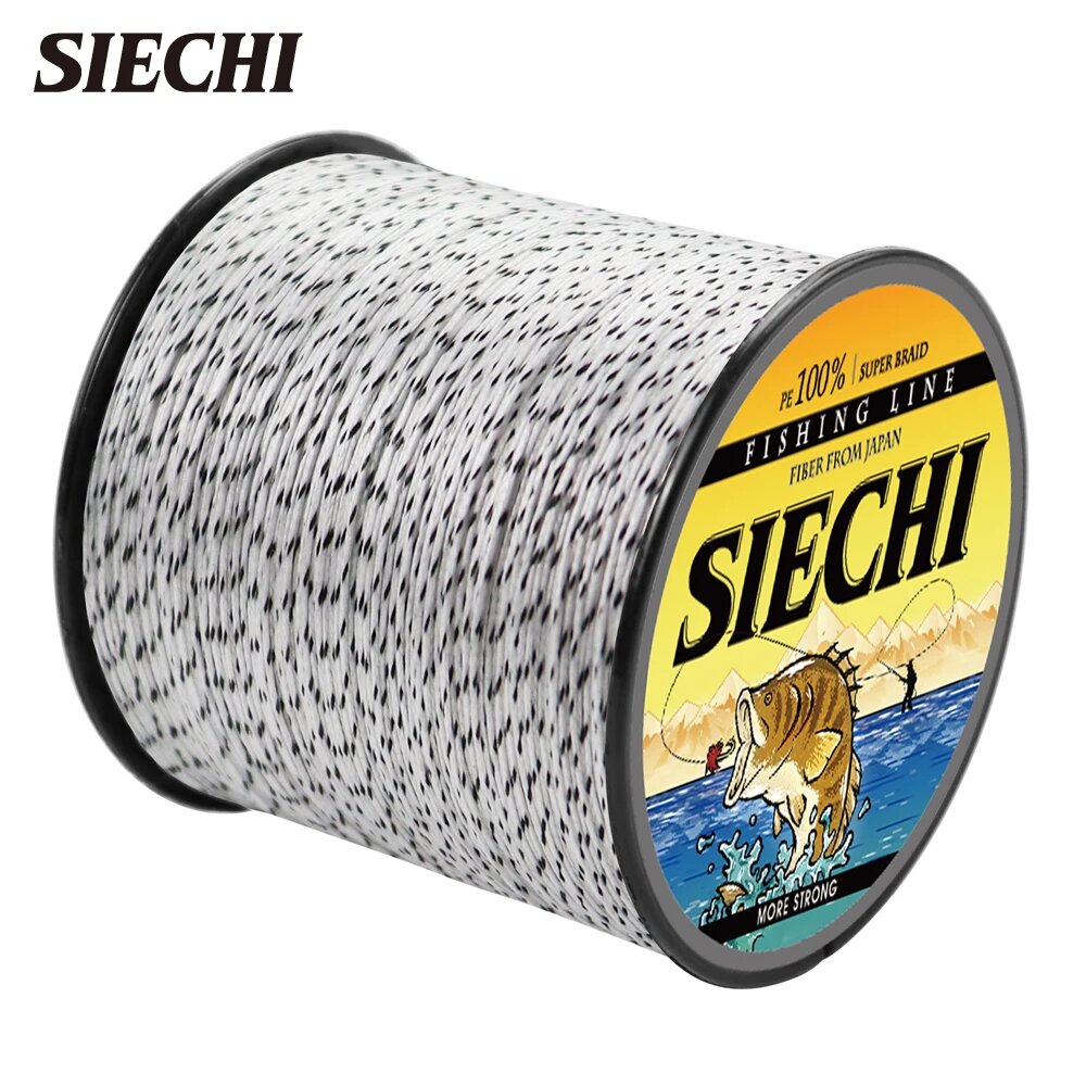 SIECHI Плетенка 300м, 1.0, 18LB, Серый