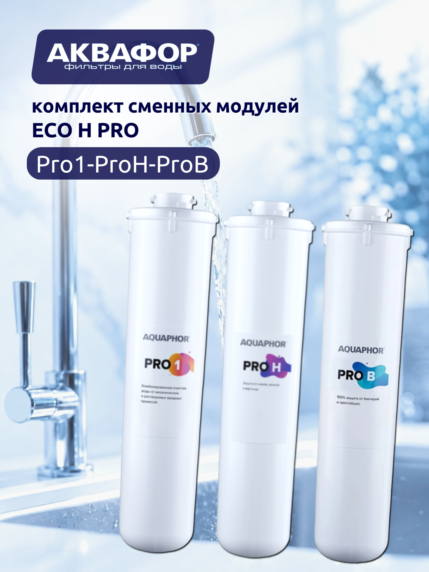 Комплект сменных модулей фильтрующих для ECO H Pro (Pro1-ProH-ProB)