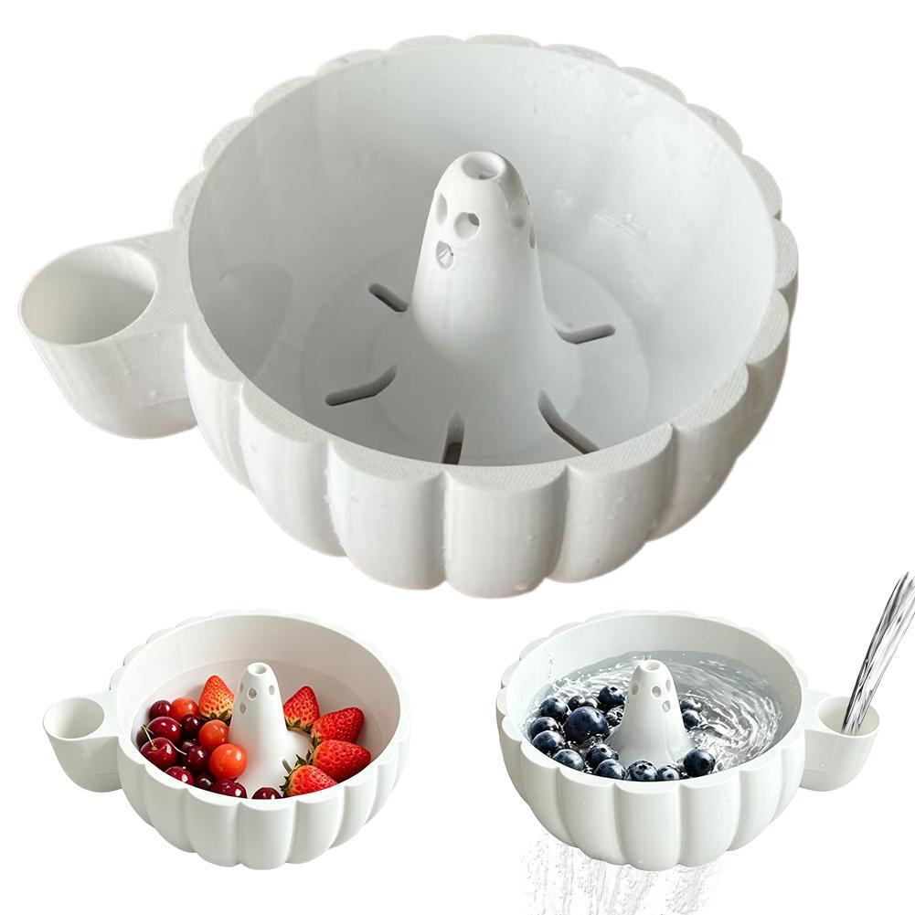 Миска для мытья ягод, с призраком, 3D печать, белая