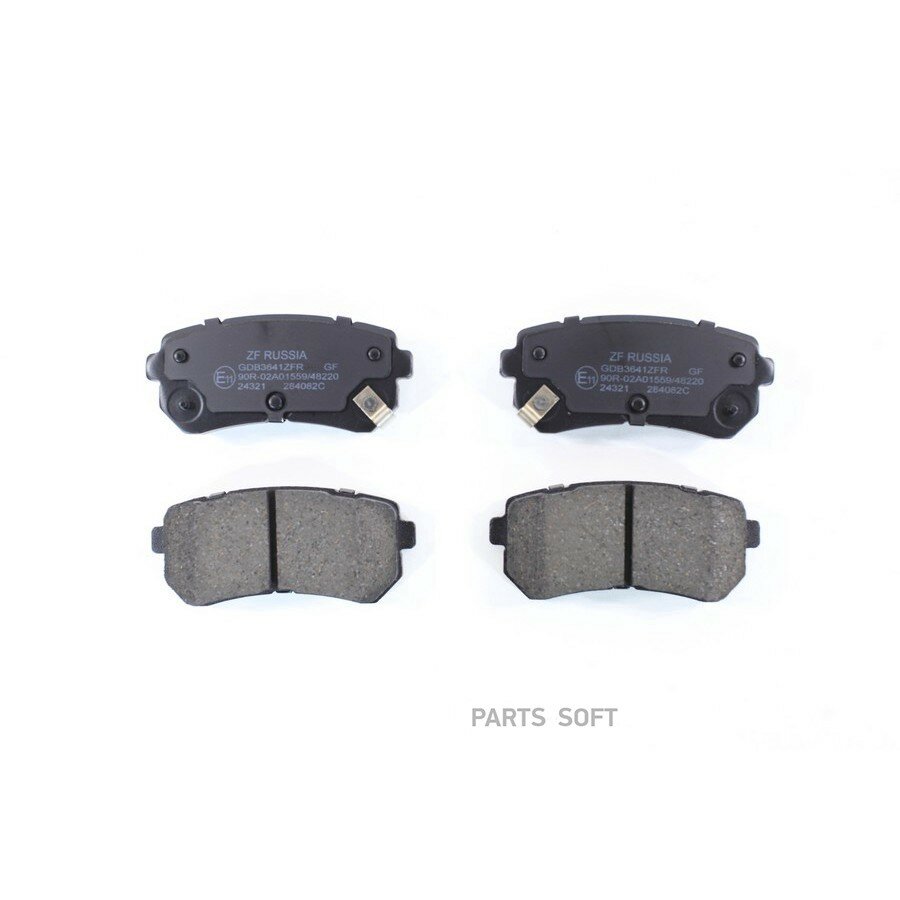 Колодки тормозные Hyundai Creta 16-; Kia Optima 15-, Seltos 19-, Soul 14- задние \ GDB3641 ZFR ZF RUSSIA GDB3641ZFR | цена за 1 шт