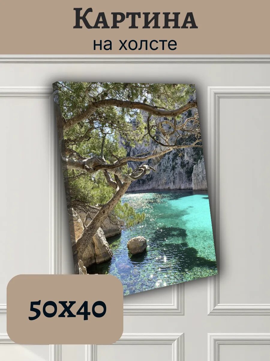 Картина Постер Франция France 40x50 морская природа