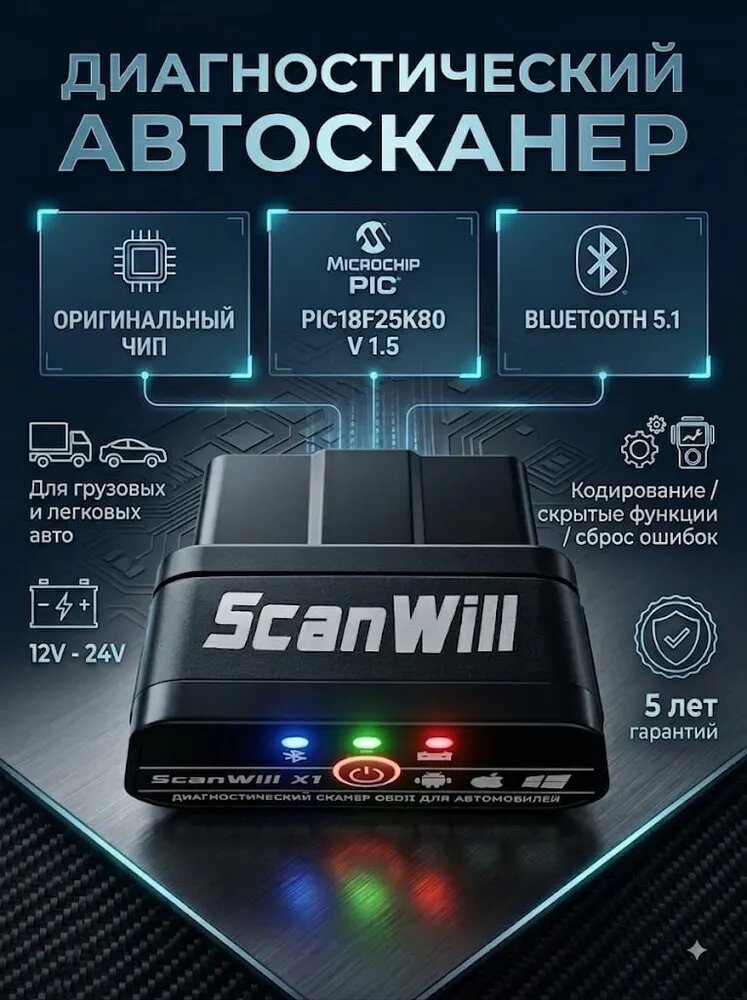 Сканер для диагностики автомобилей ScanWill