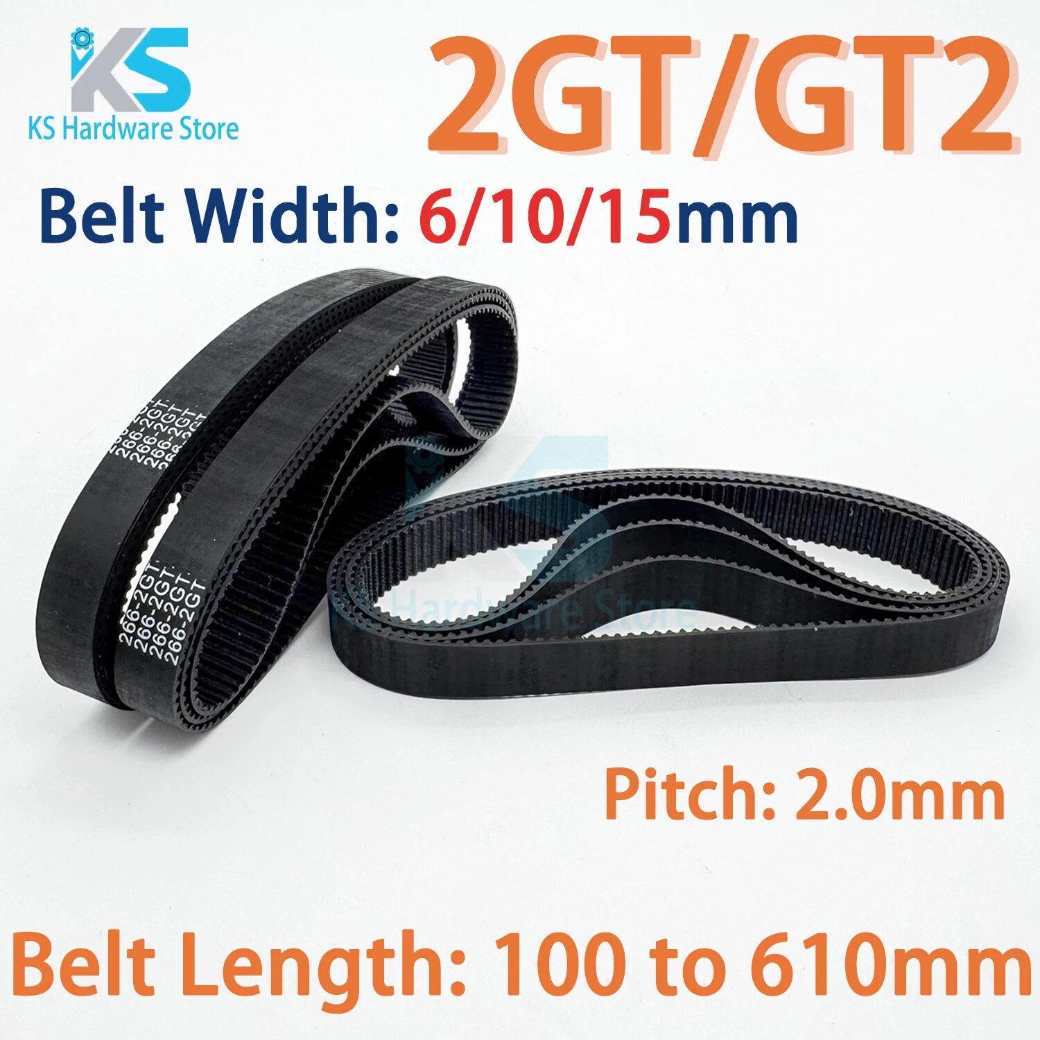 Резиновый зубчатый ремень GT2 замкнутого типа 2GT 6/10/15 мм Belt Width 6mm, 336mm-(168Teeth)