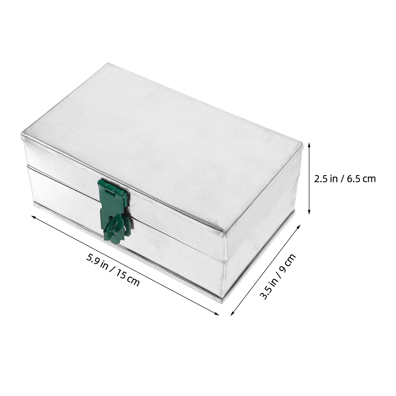 Коробка Для Инструментов С Замком Серебристый Цвет 15.00X9.00X6.50Cm