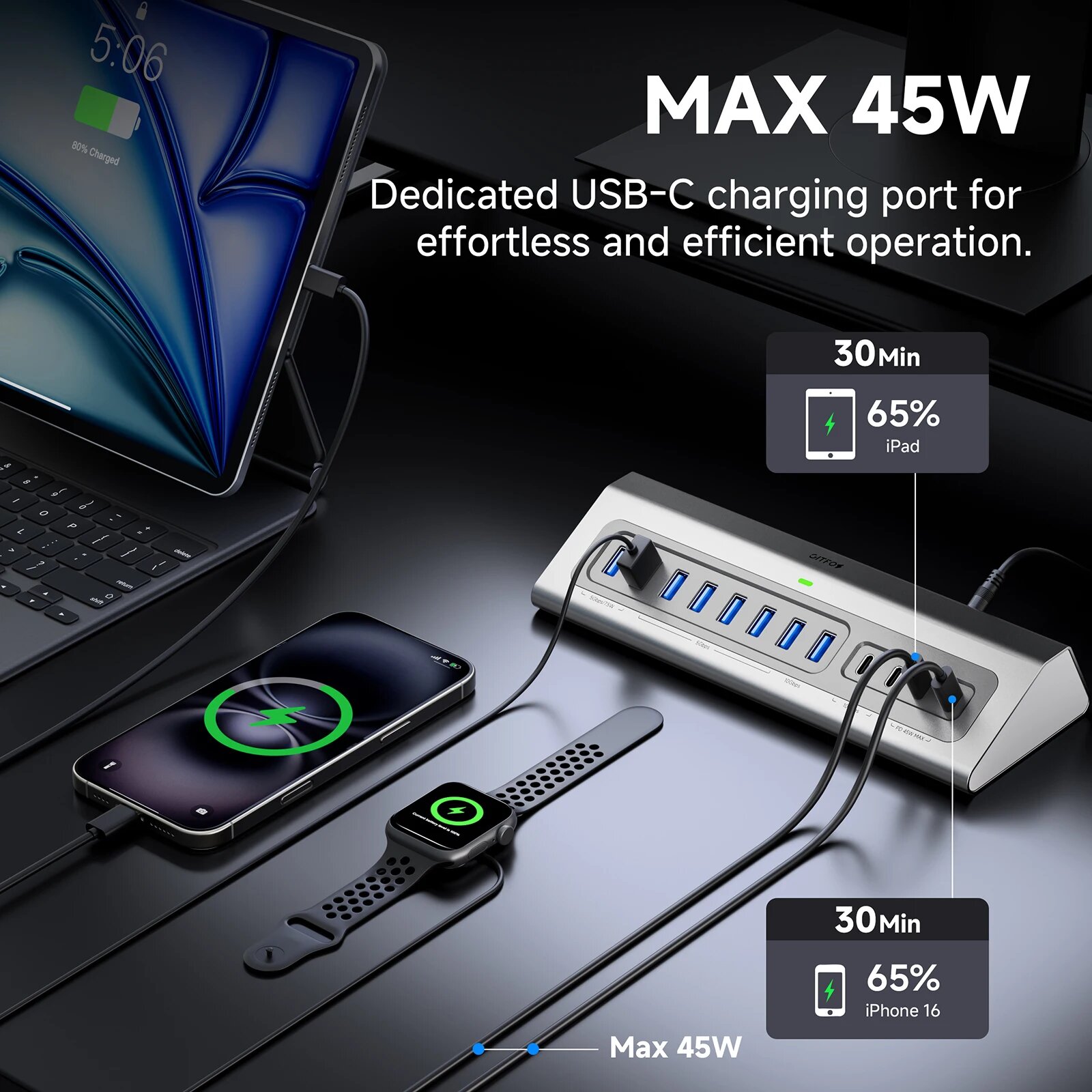 GITFOS USB-C Хаб 15 в 1 EU Plug — фото 1