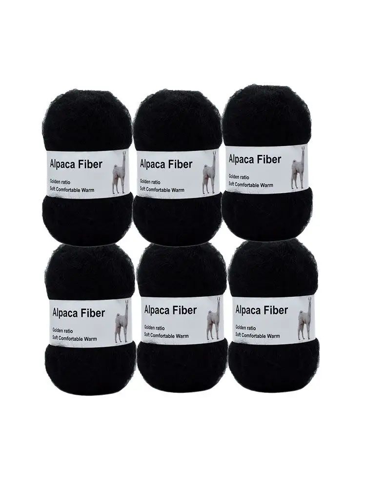 6 Мотков пряжи Alpaca Chunky (300 г/2280 м) Сверхмягкая и прочная объемная пряжа для вязания крючком одеял своими руками шарфов, игла 1.0-1.5 мм