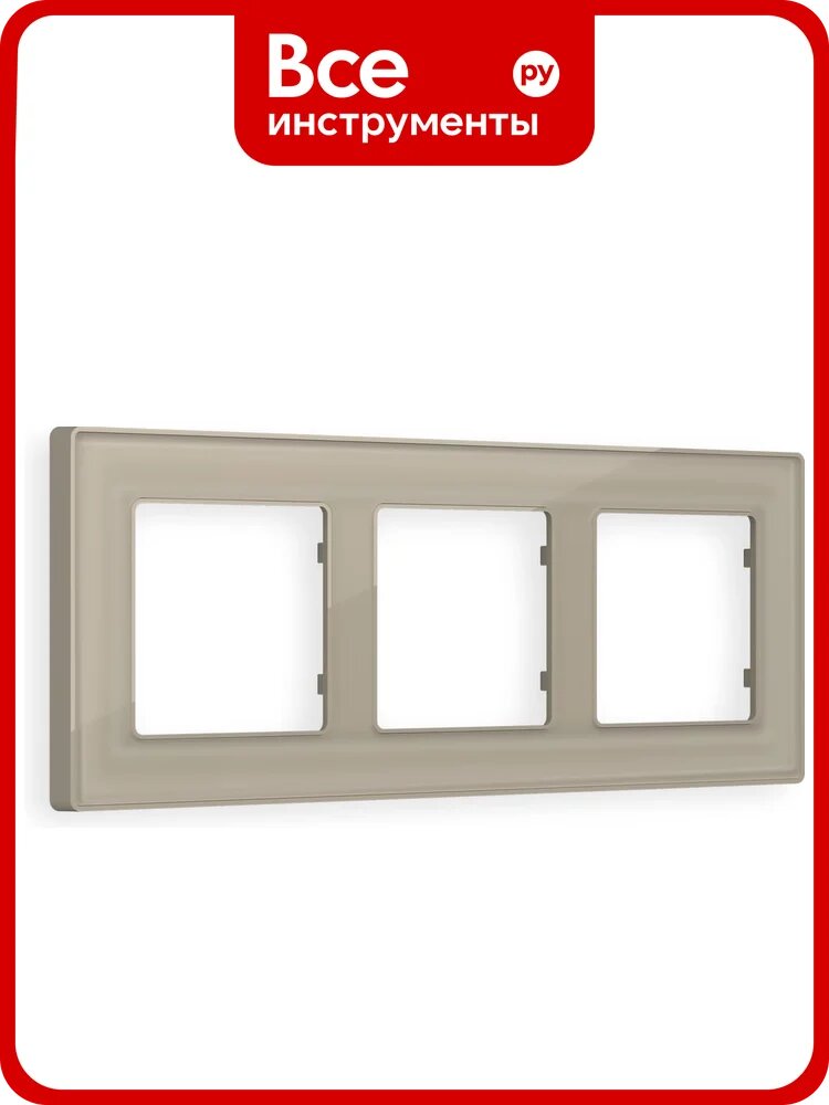 Рамка на 3 поста Ambrella Volt ALFA Arctic AF580363