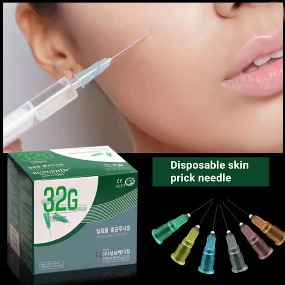 Одноразовые иглы для мезотерапии 50PCS X 34G 2.5mm