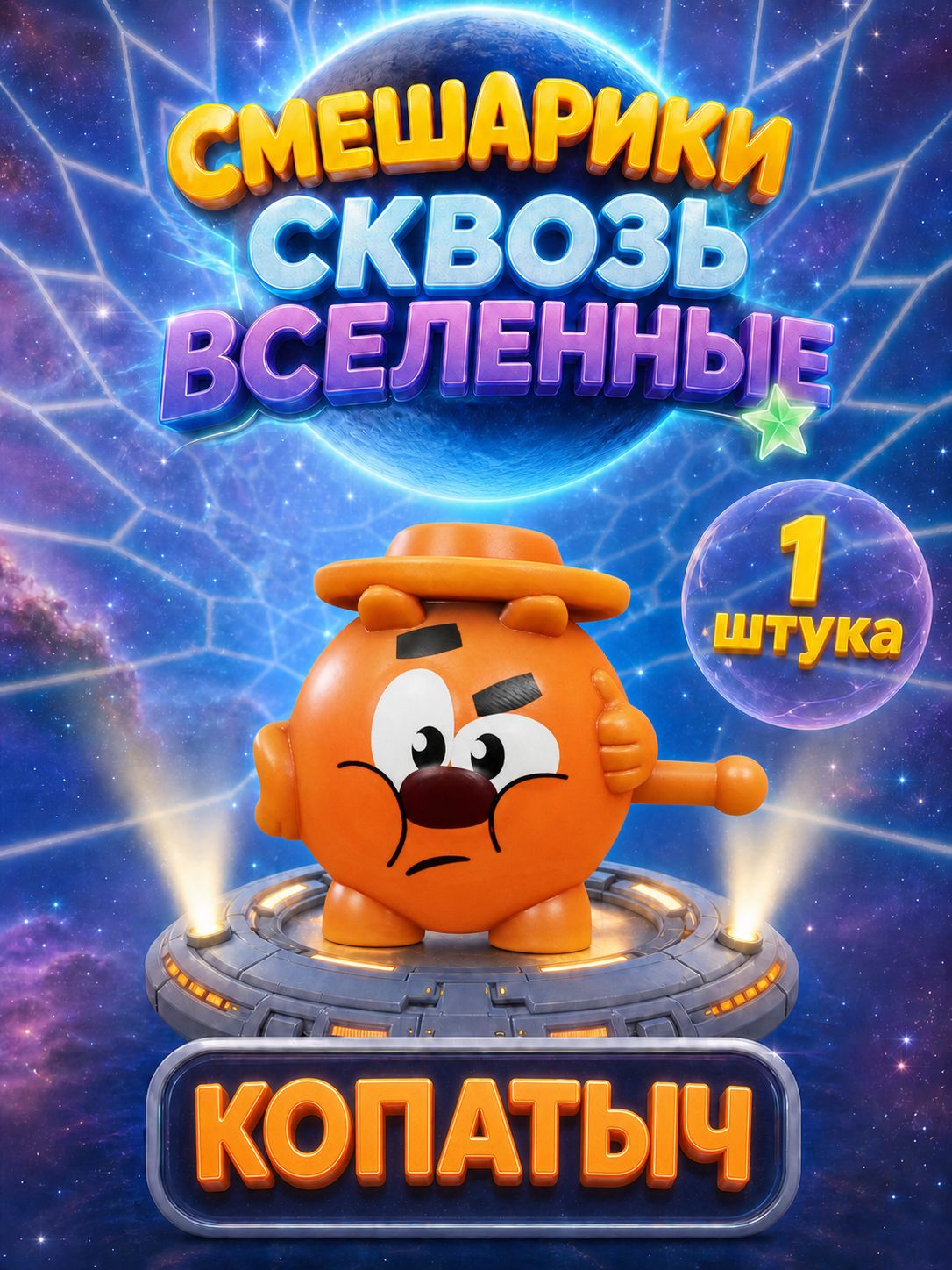Фигурка (Копатыч) 1 штука Смешарики Сквозь вселенные коллекционная