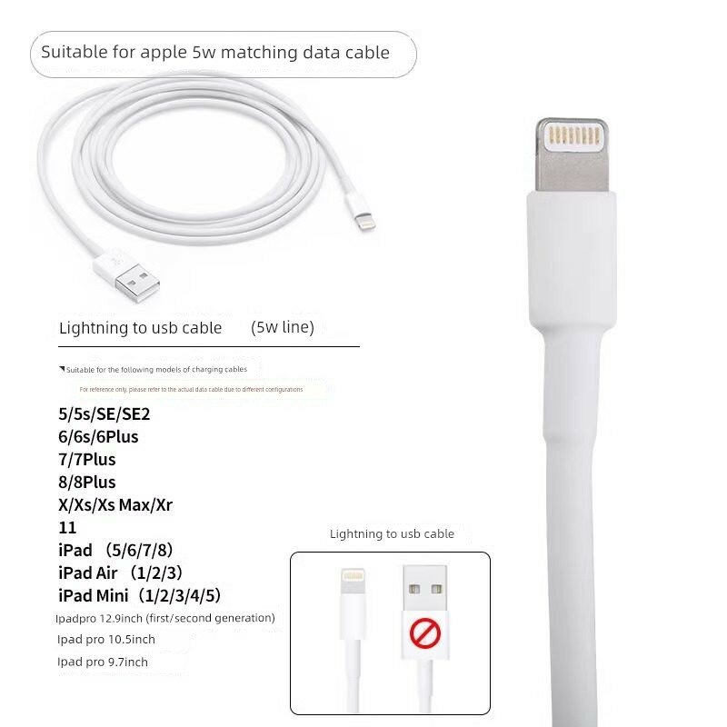 Термоусадочная трубка для зарядных кабелей Apple 5W, белая, 30 штук, длина 8 см, изоляция и защита от излома