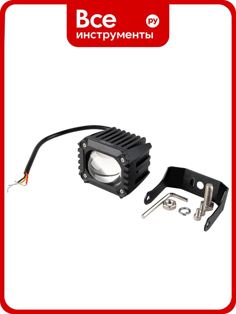 Светодиодная фара SKYWAY off road прямоугольная 12v/24v, 15w, 6000k/3000k, 2 диода S07201130