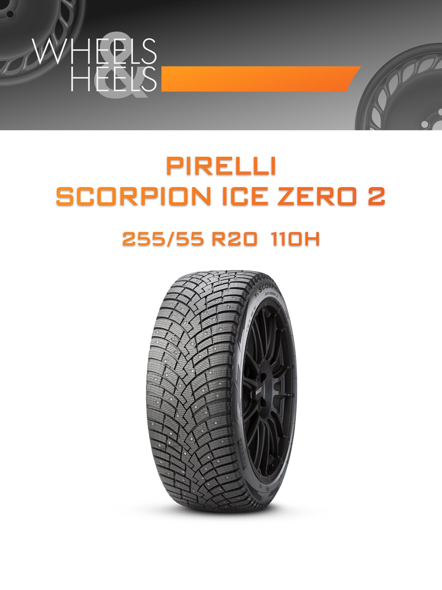 Шина автомобильная PIRELLI SCORPION ICE ZERO 2 255/55 R20 110H XL WINTER Ш, зимняя, универсальная