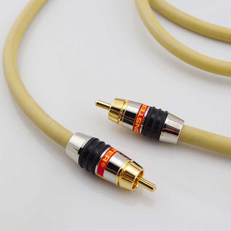 Аудиокабель Monster Bass 400 из бескислородной меди RCA сабвуфер 3.5м светло-желтый