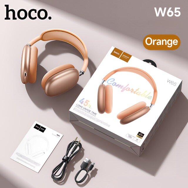 Беспроводные полноразмерные наушники HOCO W65 /Bluetooth 5.4/ розовый