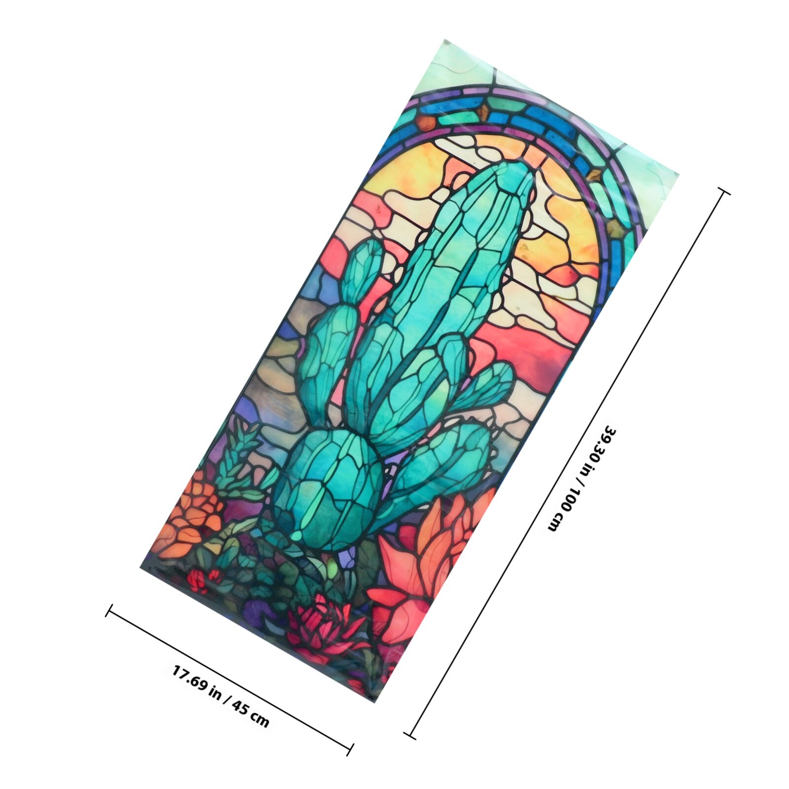 Пленка Для Окон Stained Glass Оконная Пленка Для Конфиденциальности 100X45Cm