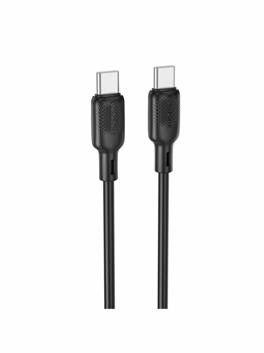 Borofone BX113 Lenny Кабель Type-C - Type-C, 3А, 60W, 3 метра, черный